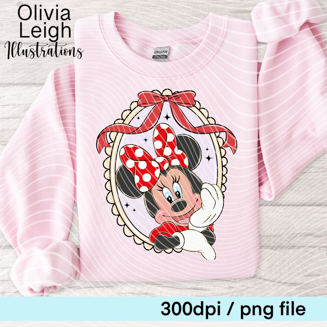Minnie Mouse, Cute Locket PNG Files Hand Drawn DIGITAL DOWNLOAD ...