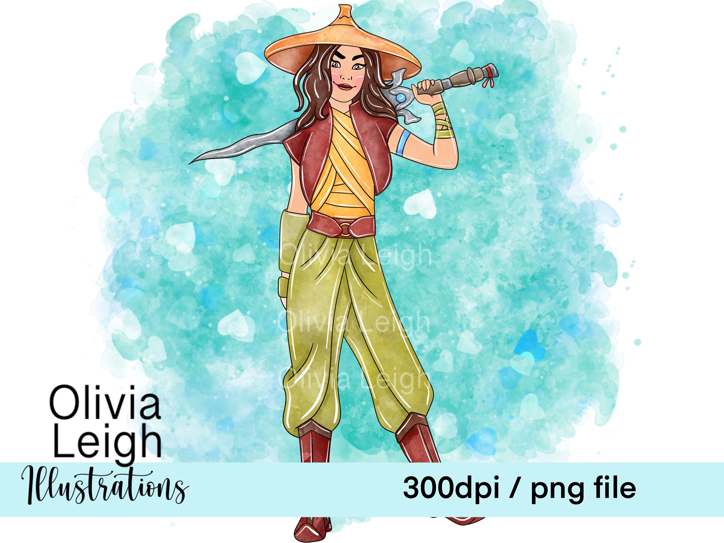 Princess Raya Cute Clipart Set PNG Files DIGITAL DOWNLOAD Printable - Etsy