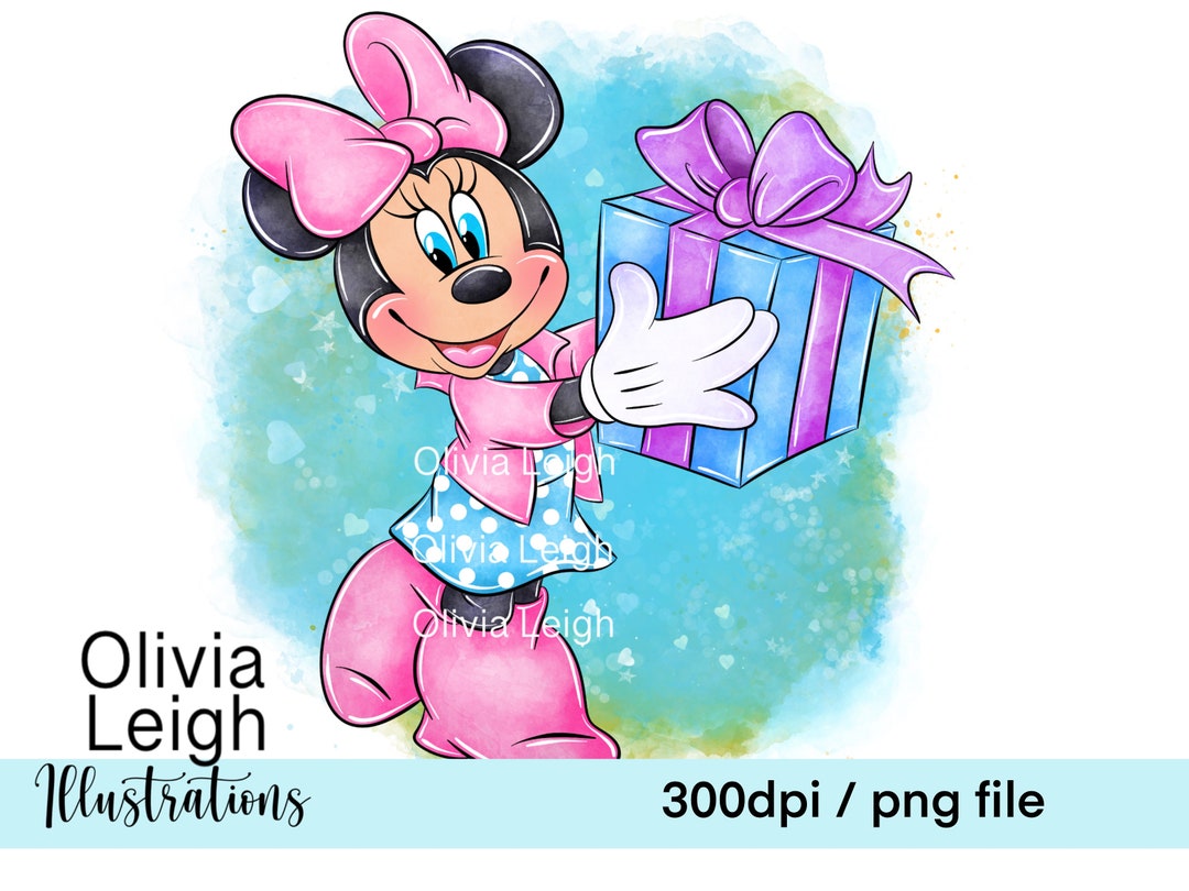 Cute Minnie Mouse Birthday Clipart Sublimation PNG Files DIGITAL ...