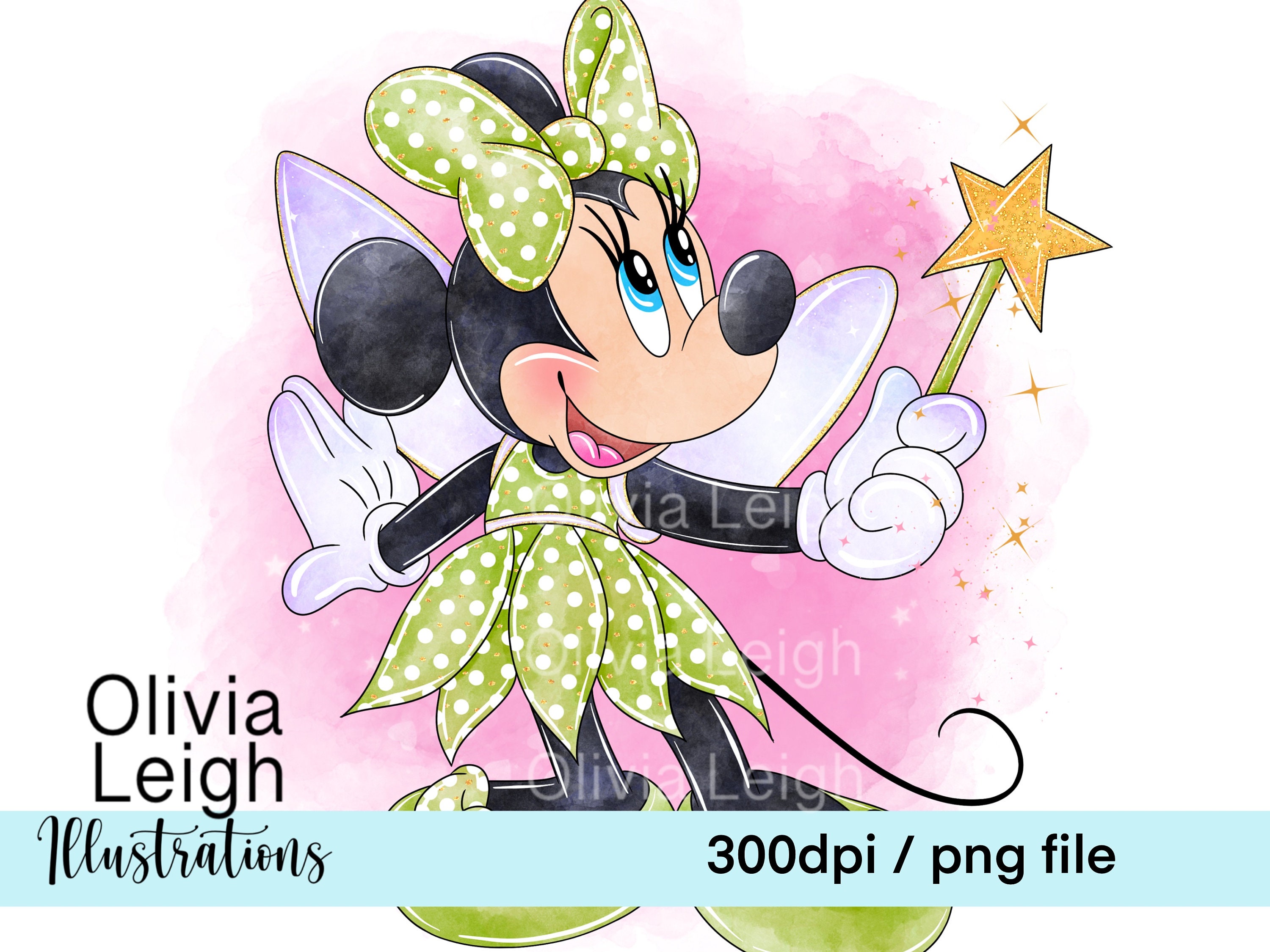 Minnie Mouse Cute Fairies Clipart PNG Files DIGITAL DOWNLOAD - Etsy Canada