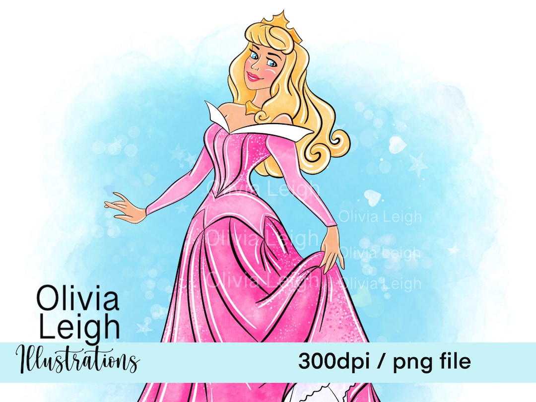 Princess Aurora Cute Clipart PNG Files DIGITAL DOWNLOAD Sublimation ...
