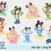 Set of Cute Princess Clipart PNG Files DIGITAL DOWNLOAD Printable ...