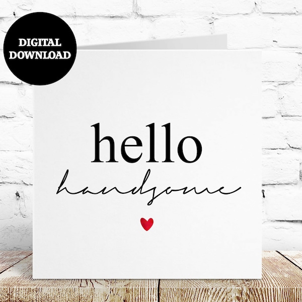 Hello Handsome - Etsy