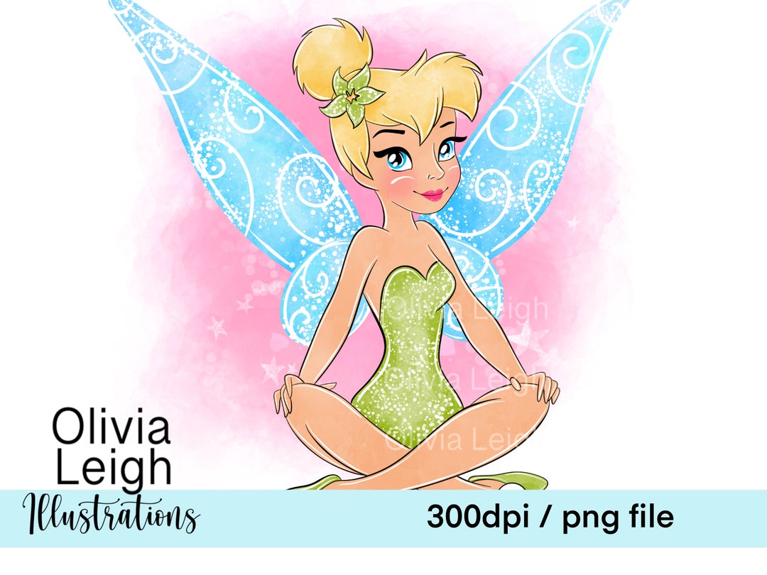 Tinkerbell Princess Fairy Cute Clipart PNG Files DIGITAL DOWNLOAD ...