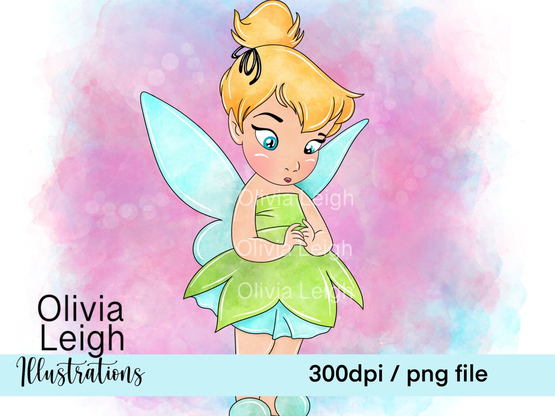 Baby Toddler Princess Tinkerbell Cute Clipart PNG Files DIGITAL ...