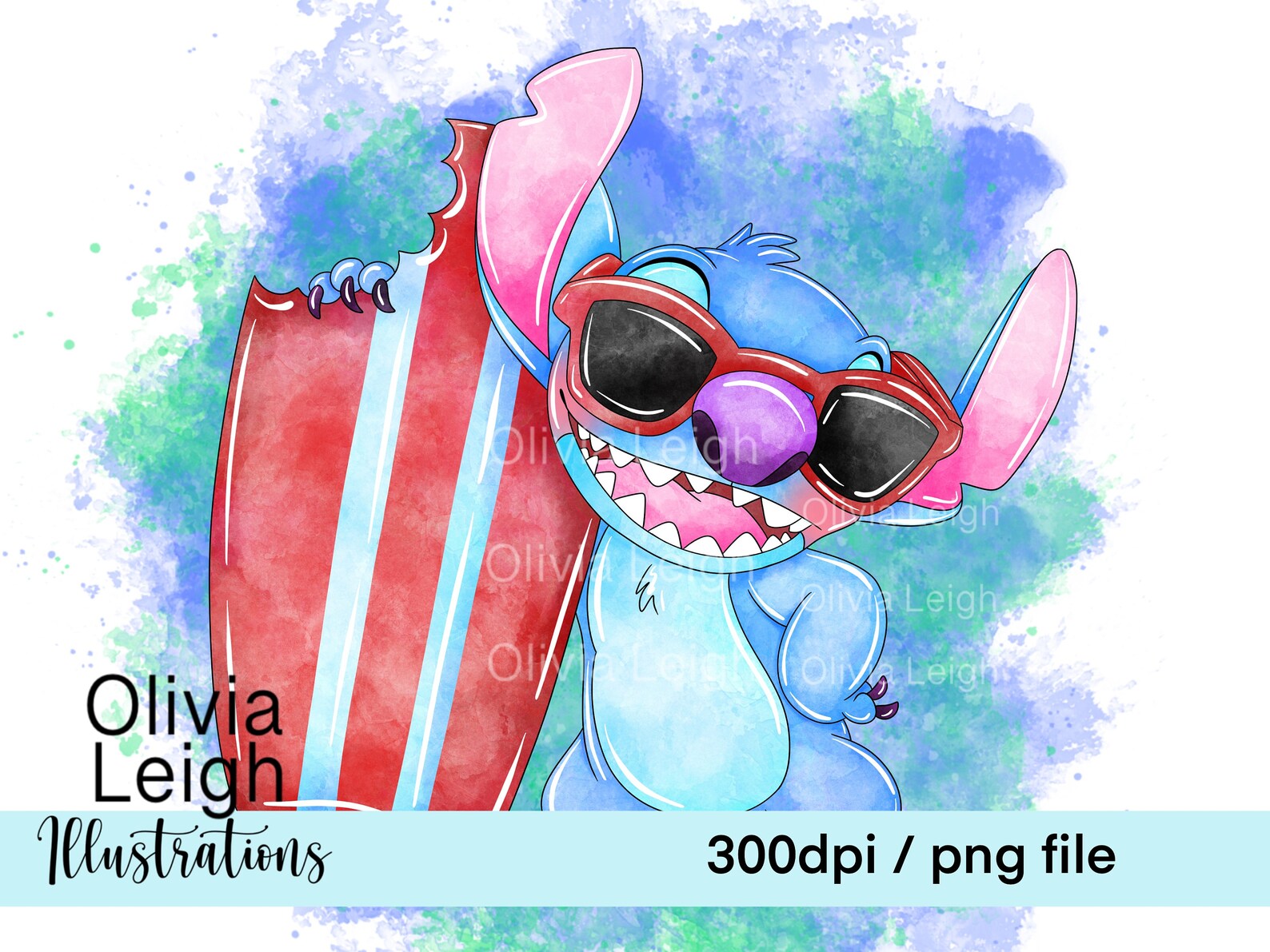 Set of Stitch Summer Clipart PNG Files DIGITAL DOWNLOAD Printable - Etsy