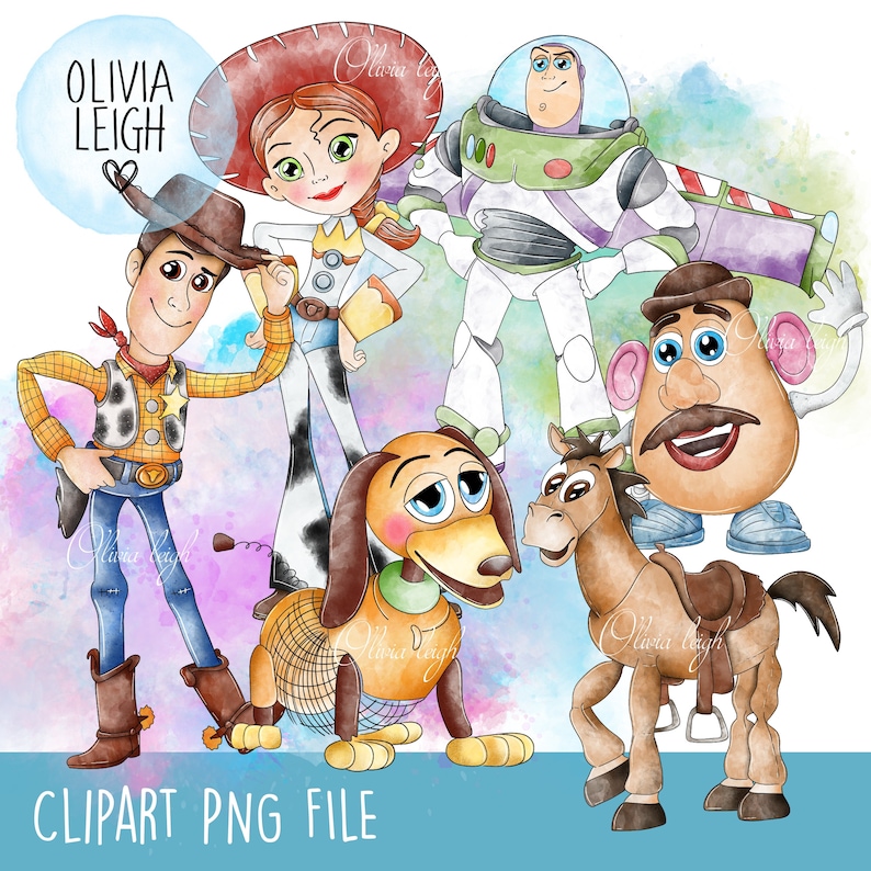 Toy Story Cute Clipart Set PNG Files DIGITAL DOWNLOAD - Etsy