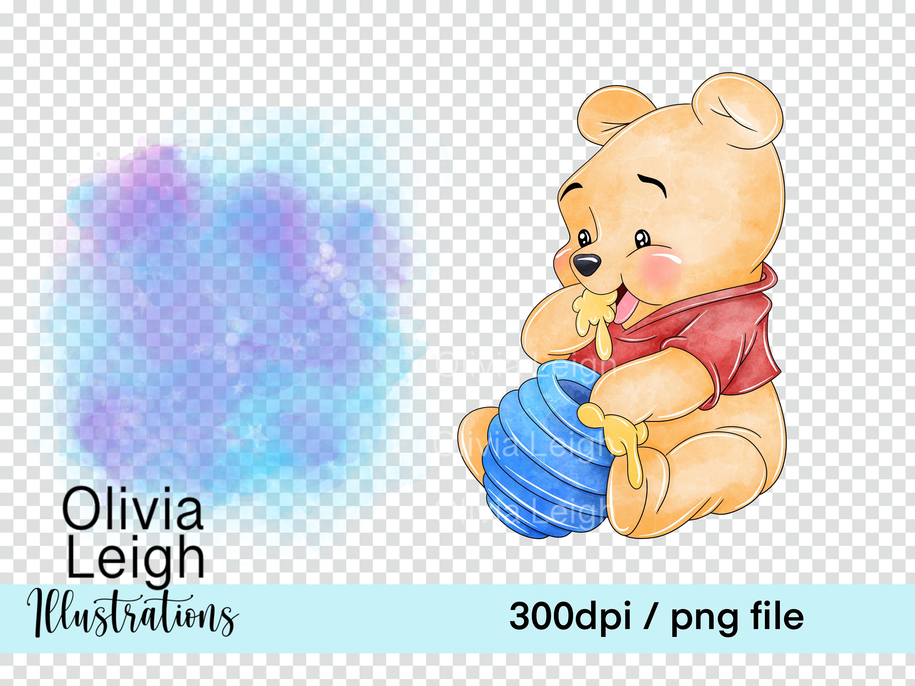 Lindo bebé Winnie The Pooh Clipart PNG Archivos DIGITAL - Etsy México