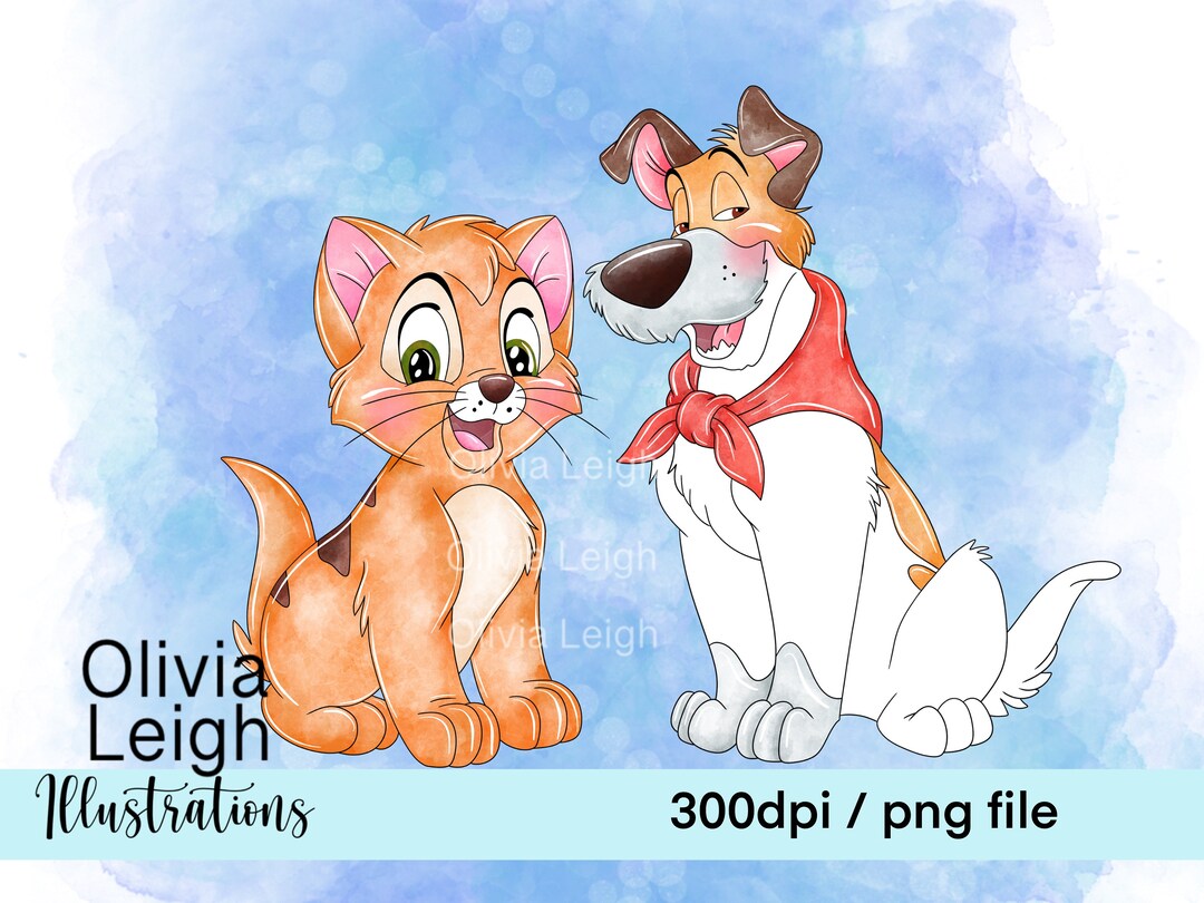 Oliver and Company Cute Clipart PNG Files DIGITAL DOWNLOAD Printable - Etsy