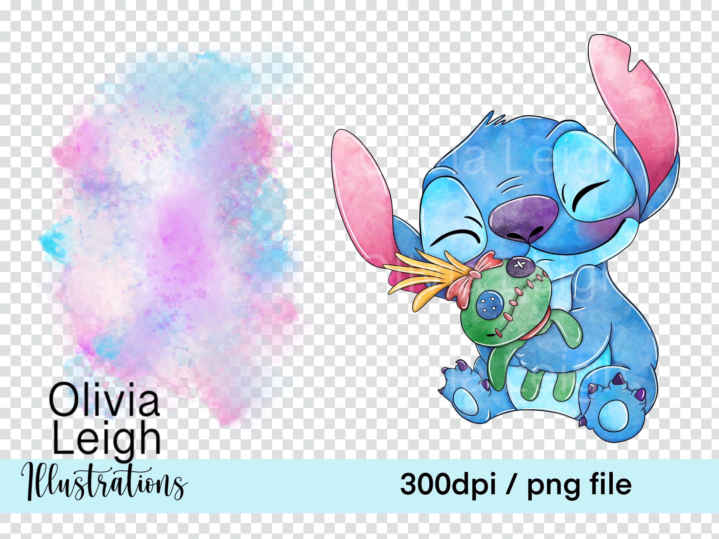 Stitch Cute Clipart PNG Files DIGITAL DOWNLOAD Commercial Use - Etsy ...