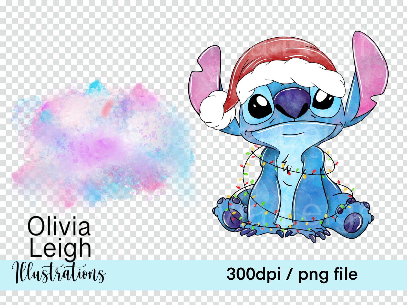 Cute Stitch Christmas Clipart PNG Files DIGITAL DOWNLOAD - Etsy UK