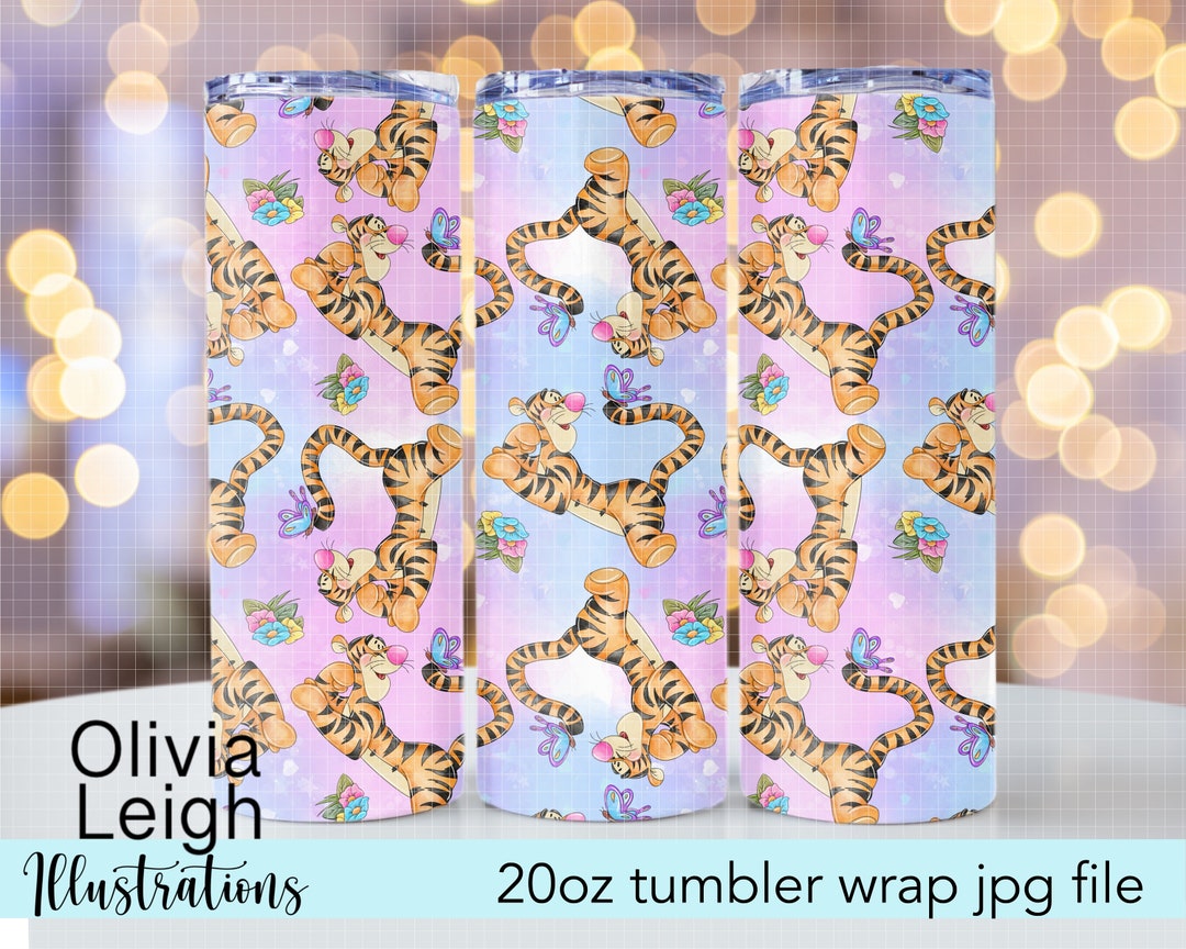 Winnie the Pooh Tigger Sublimation Design Cup Wrap DIGITAL DOWNLOAD ...