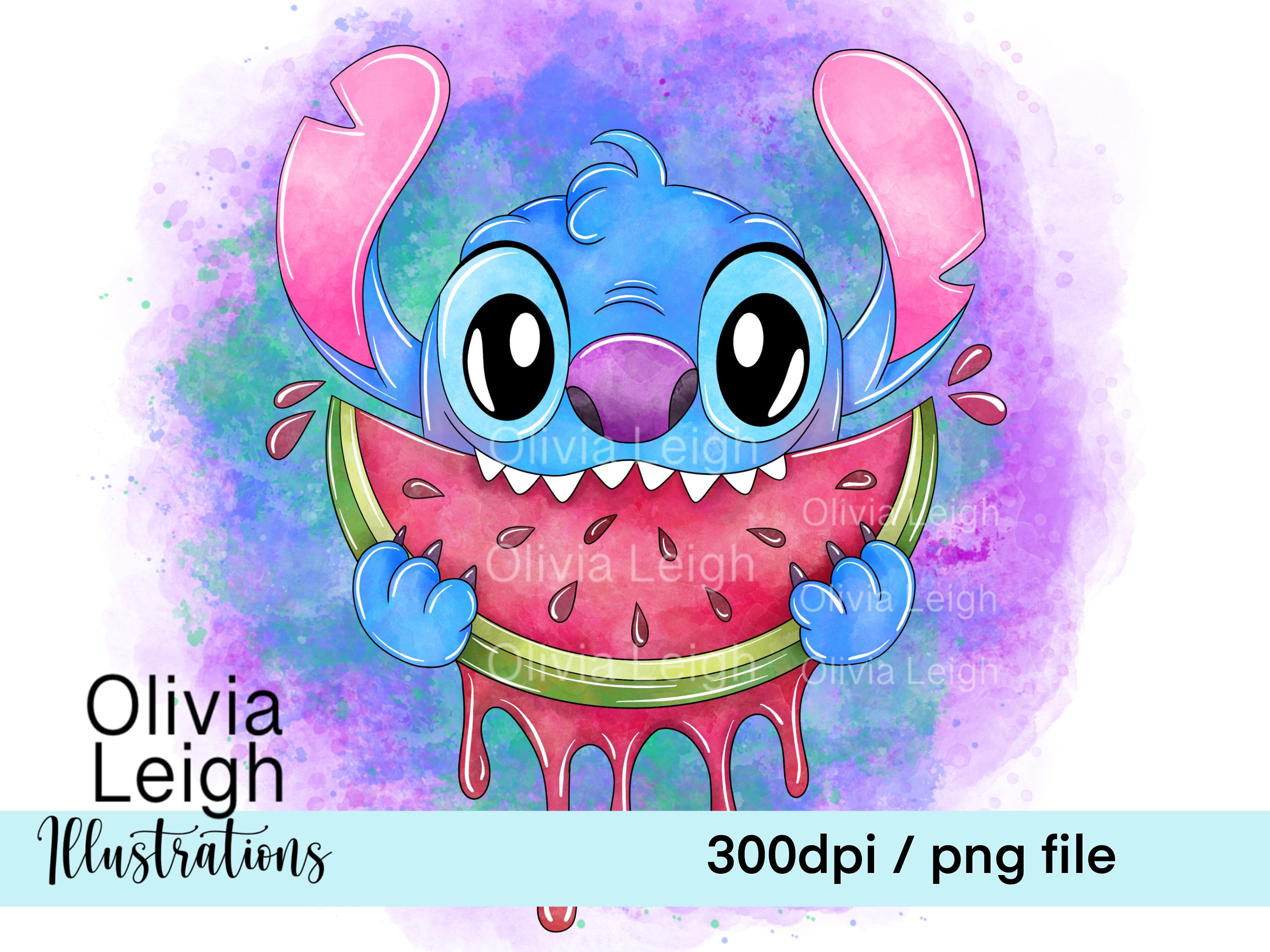 Set of Stitch Summer Clipart PNG Files DIGITAL DOWNLOAD Printable ...
