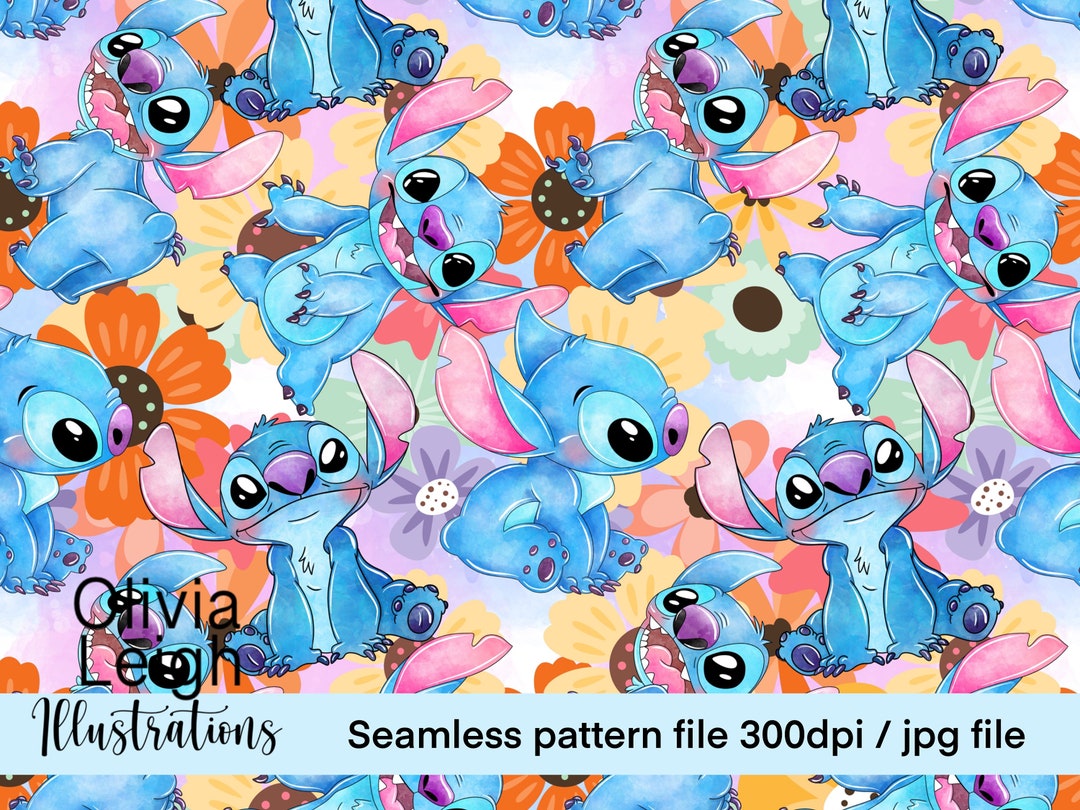Cute Lilo and Stitch Seamless Pattern. Digital Paper. DIGITAL - Etsy