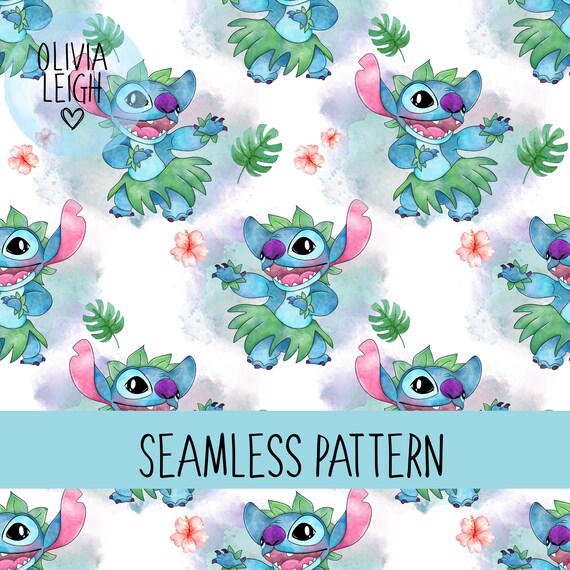 Lilo and Stitch Cute Seamless Pattern. Digital Paper. DIGITAL - Etsy ...