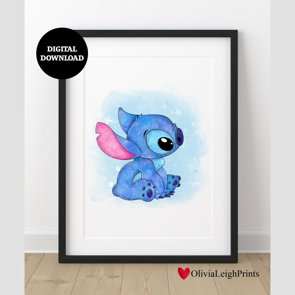 Lilo and Stitch Watercolour Children's Bedroom Print-wall - Etsy