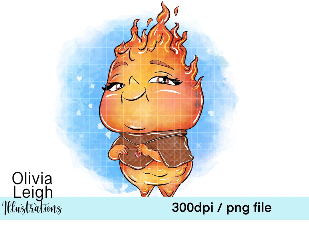 Elemental Cute Clipart PNG Files Hand Drawn DIGITAL DOWNLOAD Printable ...