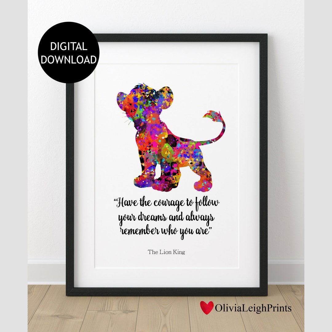 The Lion King Simba Quote Print-wall Art-gift-nursery DIGITAL DOWNLOAD ...