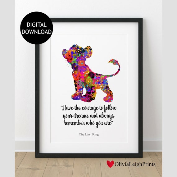 The Lion King Simba Quote Print-wall Art-gift-nursery DIGITAL | Etsy