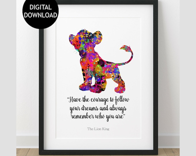 The Lion King Simba Quote Print-wall Art-gift-nursery DIGITAL DOWNLOAD ...
