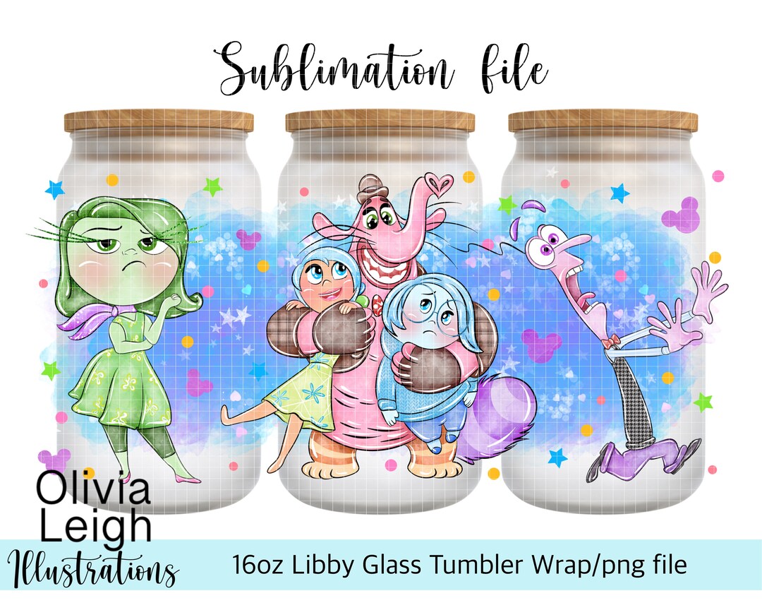 Cute Emotions, Inside Out Sublimation Wrap PNG File DIGITAL DOWNLOAD ...