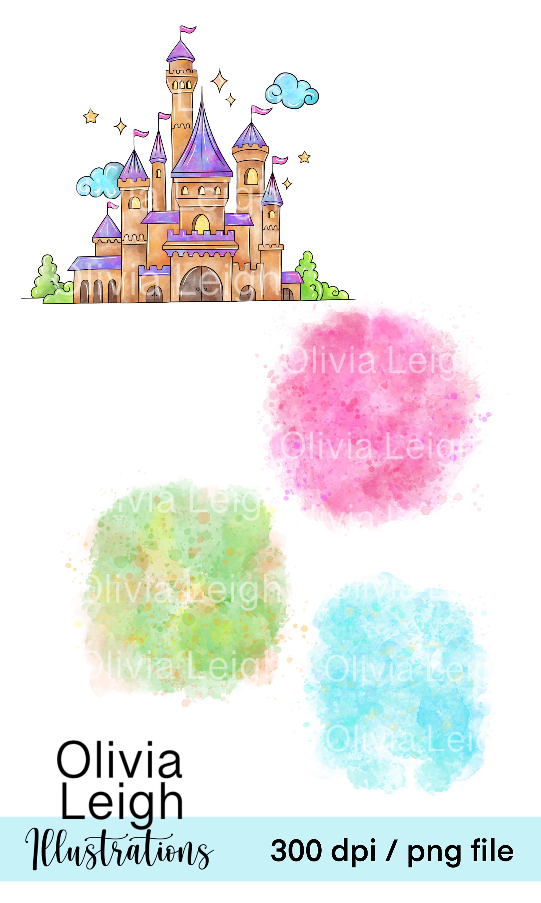 Set of Cute Princess Clipart PNG Files DIGITAL DOWNLOAD - Etsy