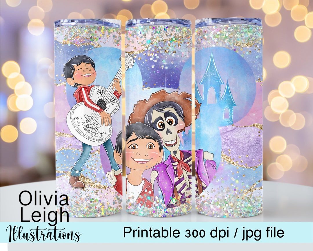 Coco Sublimation Design Cup Wrap DIGITAL DOWNLOAD 20oz Skinny Tumbler ...