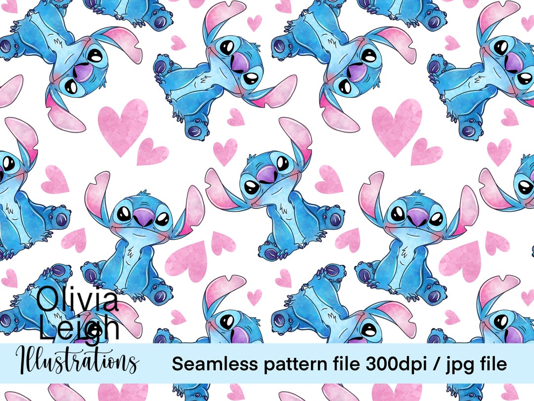 Cute Stitch and Angel Seamless Pattern. Digital Paper. DIGITAL - Etsy