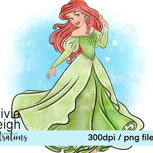 Set of Princess Belle, Cinderella, Snow White, Rapunzel, Jasmine and ...