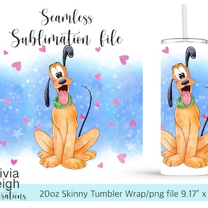 Pluto Sublimation Design Wrap PNG File DIGITAL DOWNLOAD 20oz Skinny Tumbler Design - Etsy