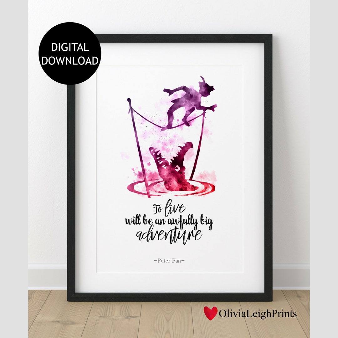 Peter Pan Word Art Quote Print-wall Art-gift-nursery DIGITAL DOWNLOAD ...