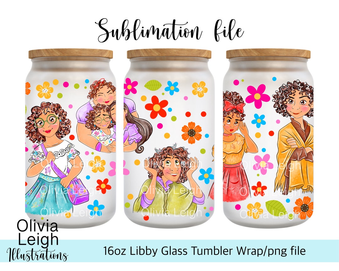 Cute Princess, Encanto Wrap PNG File DIGITAL DOWNLOAD 16oz Glass ...