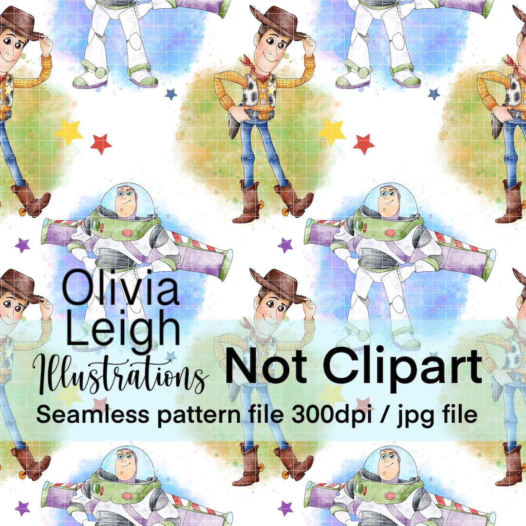 Cute Toy Story Seamless Pattern. Digital Paper. DIGITAL DOWNLOAD ...
