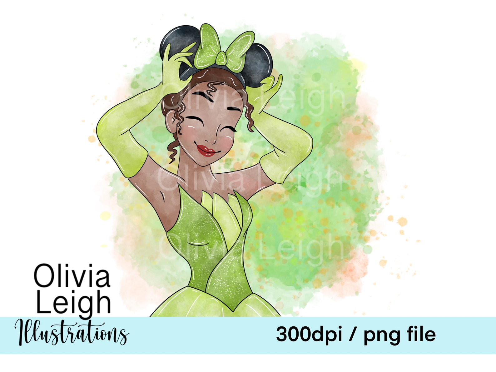 Princess Tiana Castle Cute Clipart PNG Files DIGITAL DOWNLOAD ...