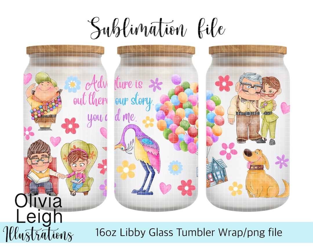 Cute Up, Carl and Ellie, Balloon House. PNG File DIGITAL DOWNLOAD 16oz ...