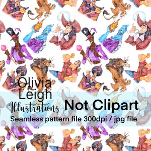 Male Princess Villains Seamless Pattern. Digital Paper. DIGITAL ...