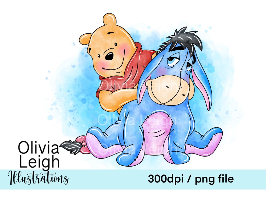 Cute Winnie the Pooh and Friends Clipart PNG Files DIGITAL DOWNLOAD ...
