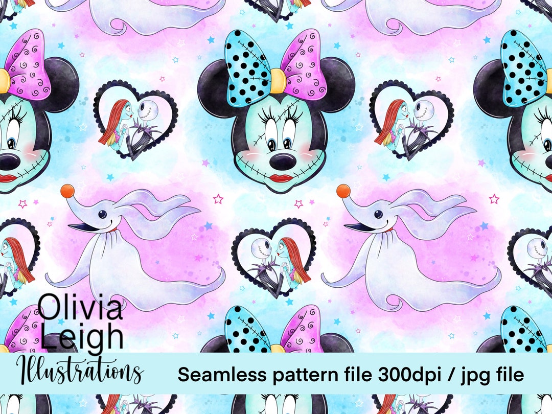 The Nightmare Before Christmas Seamless Pattern. Digital Paper. DIGITAL ...