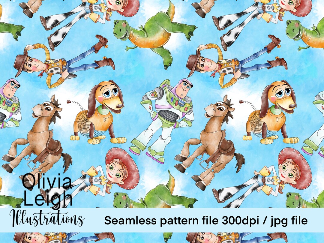 Cute Toy Repeat Seamless Pattern. Digital Paper. DIGITAL - Etsy