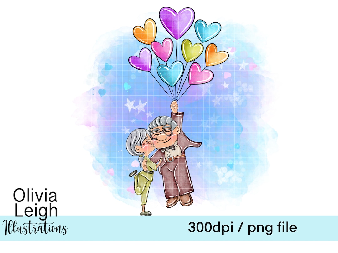 Up Carl and Ellie Cute Clipart PNG Files DIGITAL DOWNLOAD Printable - Etsy
