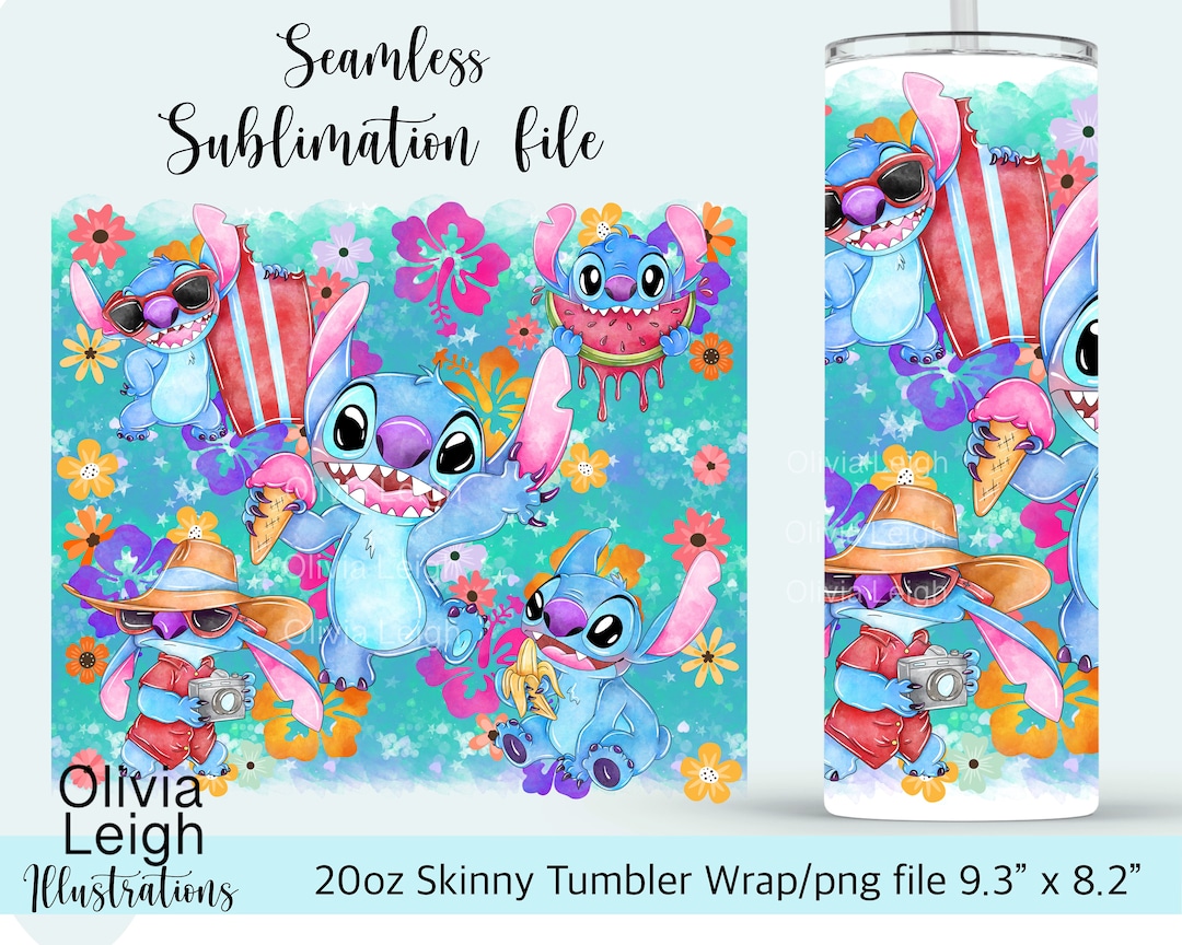 Lilo and Stitch Sublimation Design Wrap PNG File DIGITAL DOWNLOAD 20oz ...