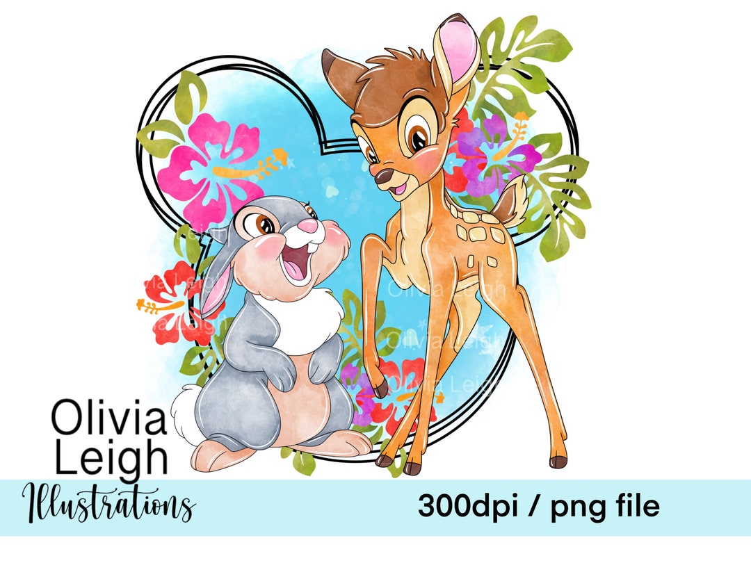 Bambi Cute Clipart Sublimation PNG Files DIGITAL DOWNLOAD Printable - Etsy
