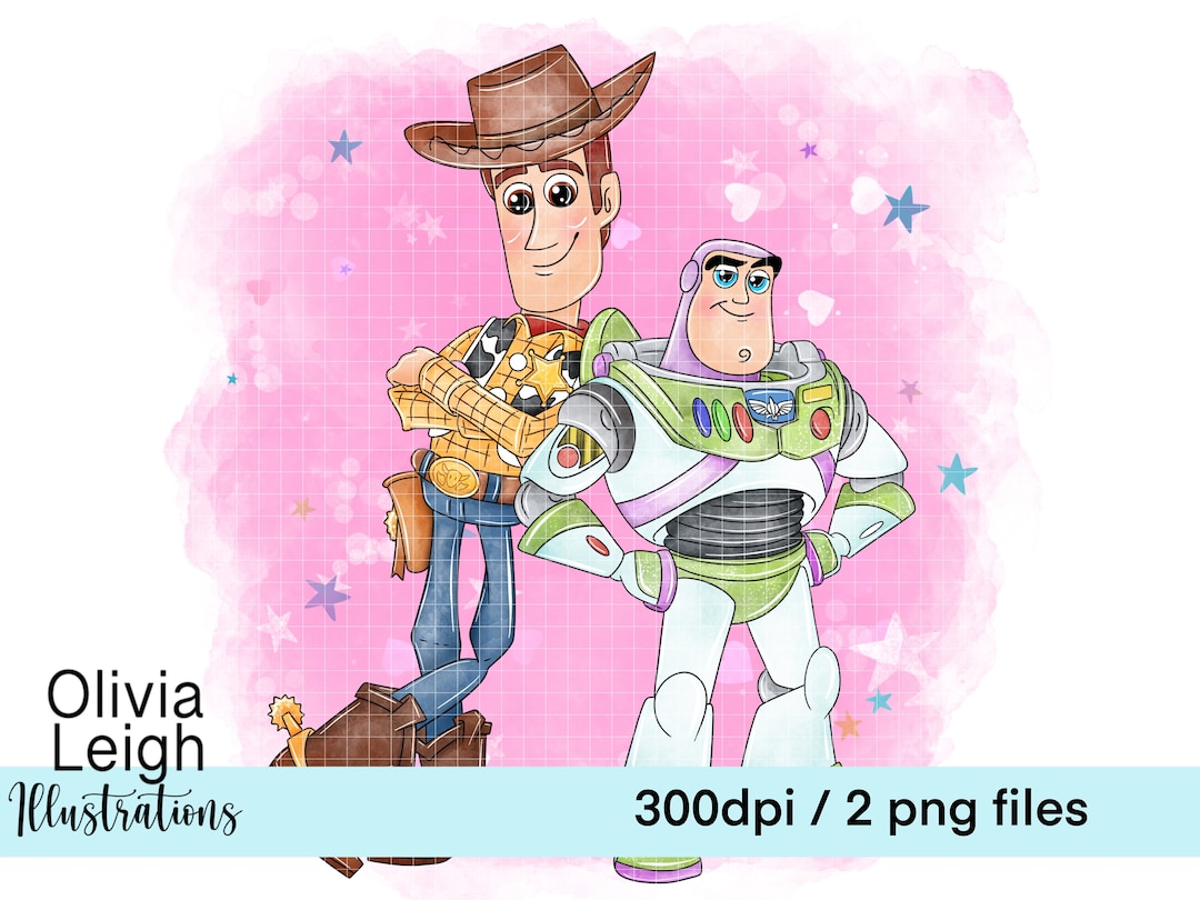 Cute Toy Story Pink Clipart PNG Files DIGITAL DOWNLOAD Printable - Etsy