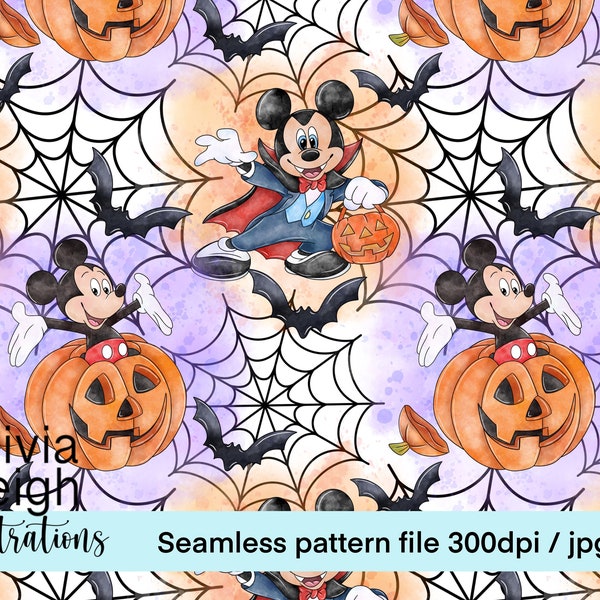 Mickey Mouse Seamless Pattern - Etsy
