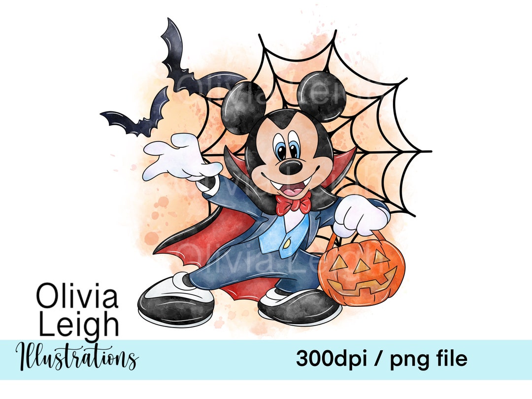 Mickey Mouse Halloween Cute Clipart PNG Files DIGITAL DOWNLOAD ...