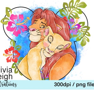 Lion King Cute Clipart Sublimation PNG Files DIGITAL DOWNLOAD Printable ...