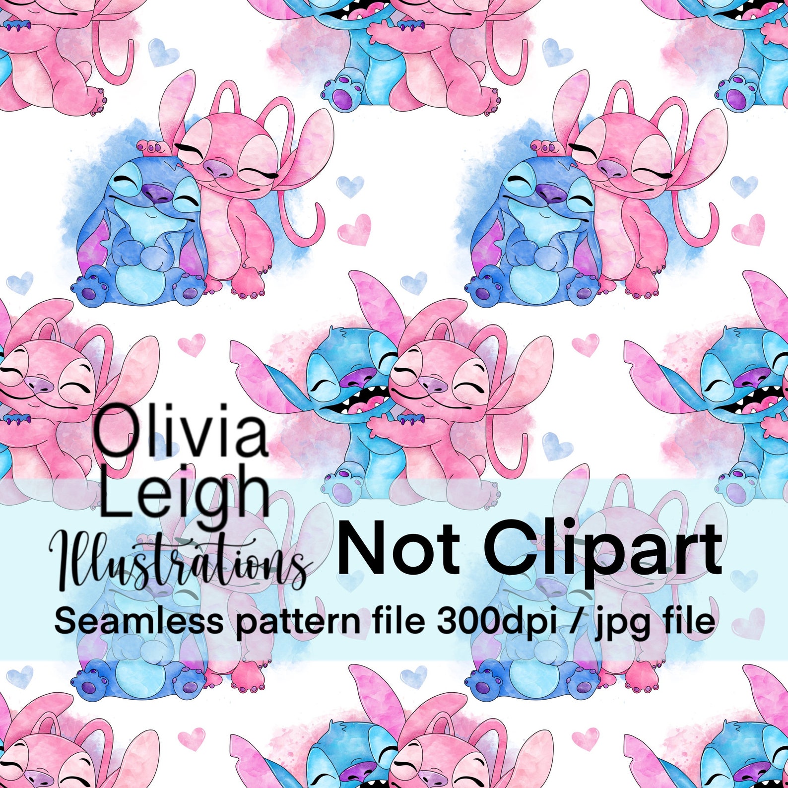 Lilo and Stitch Cute Seamless Pattern. Digital Paper. DIGITAL - Etsy
