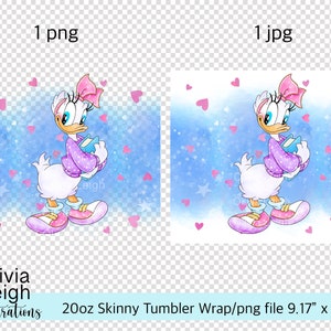 Daisy Duck Sublimation Design Wrap PNG File DIGITAL DOWNLOAD 20oz ...