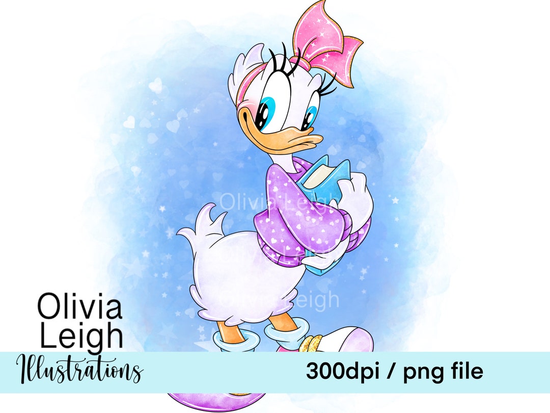 Daisy Duck Cute Clipart PNG Files DIGITAL DOWNLOAD Children's Design ...