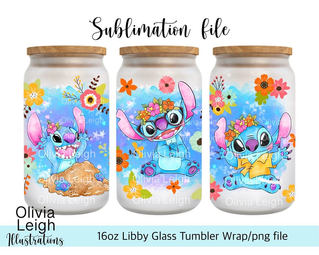 Cute Lilo and Stitch Cup Wrap PNG File DIGITAL DOWNLOAD Printable 16oz ...